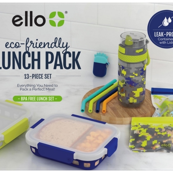 Ello | Kitchen | Ello 3piece Kids Food Storage Straws And Water Bottle ...